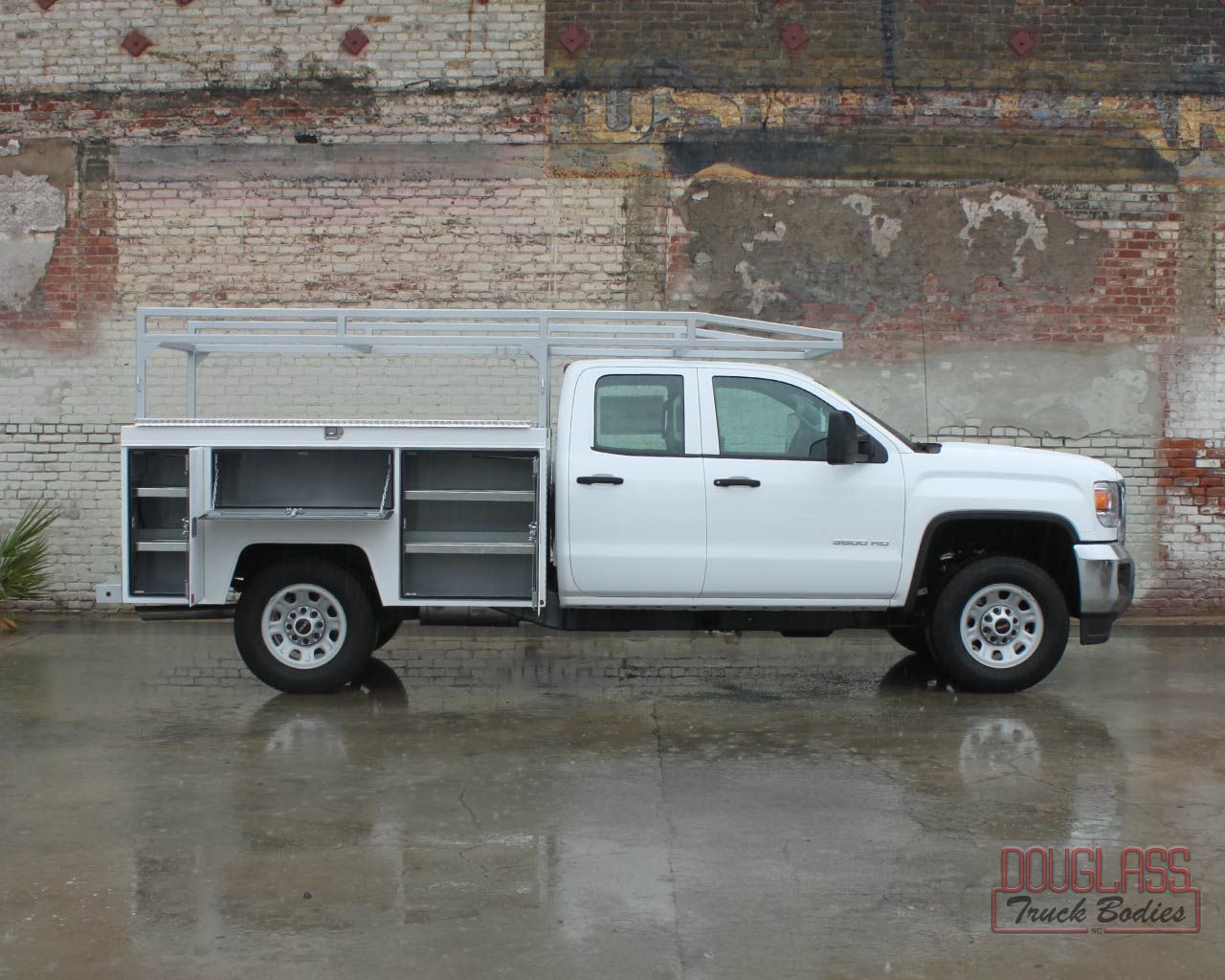 8' Douglass Service Body w/Flip Tops - Douglass Truck Bodies