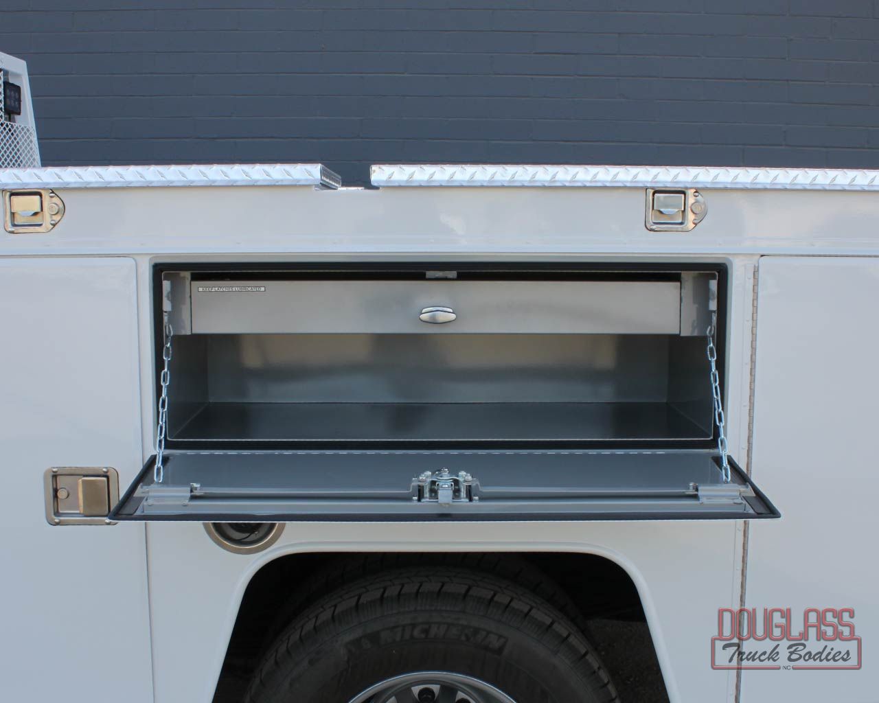 8' Service Body w/Fliptops - Douglass Truck Bodies