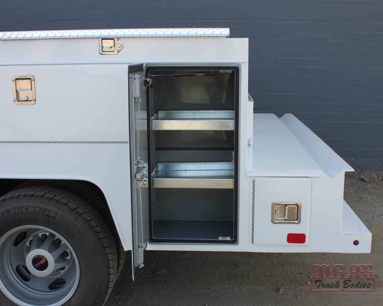 8' Service Body w/Fliptops - Douglass Truck Bodies