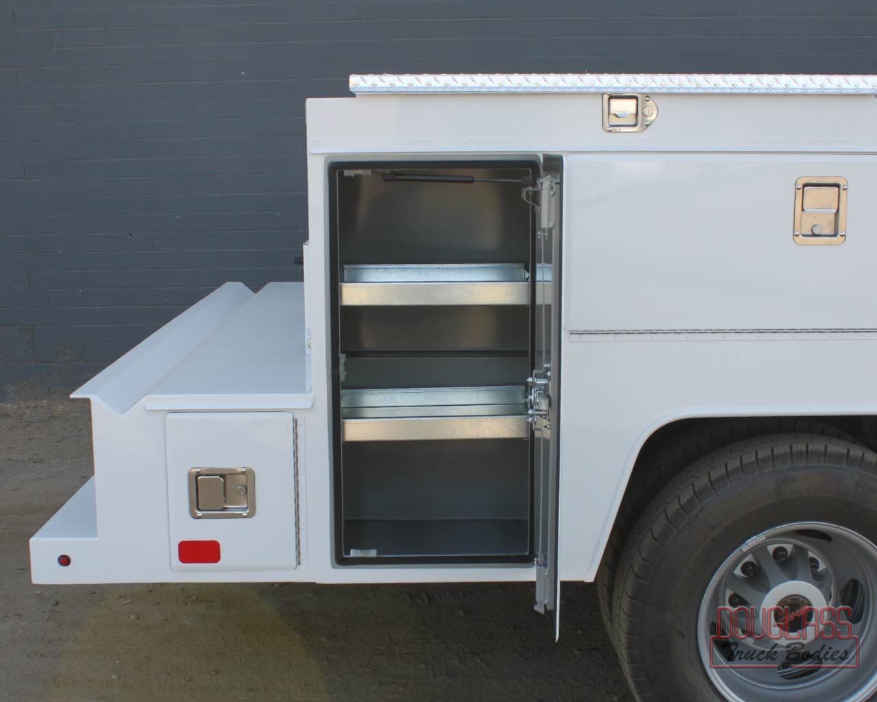 8' Service Body w/Fliptops - Douglass Truck Bodies