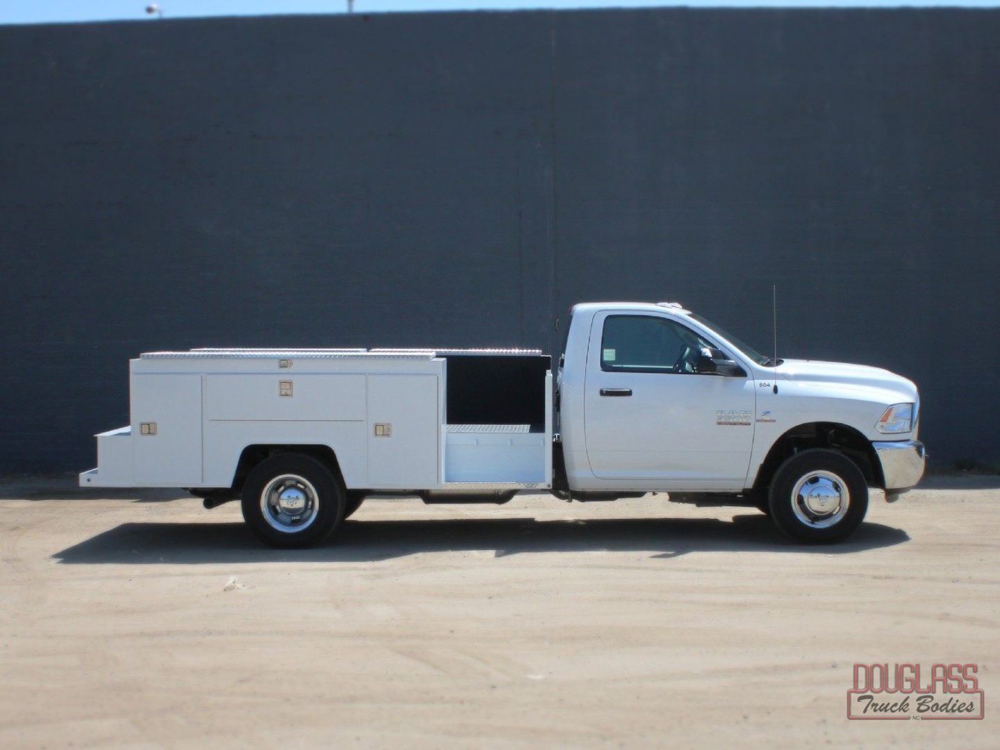 11' Douglass Service Body w/ Flip-Tops - Douglass Truck Bodies