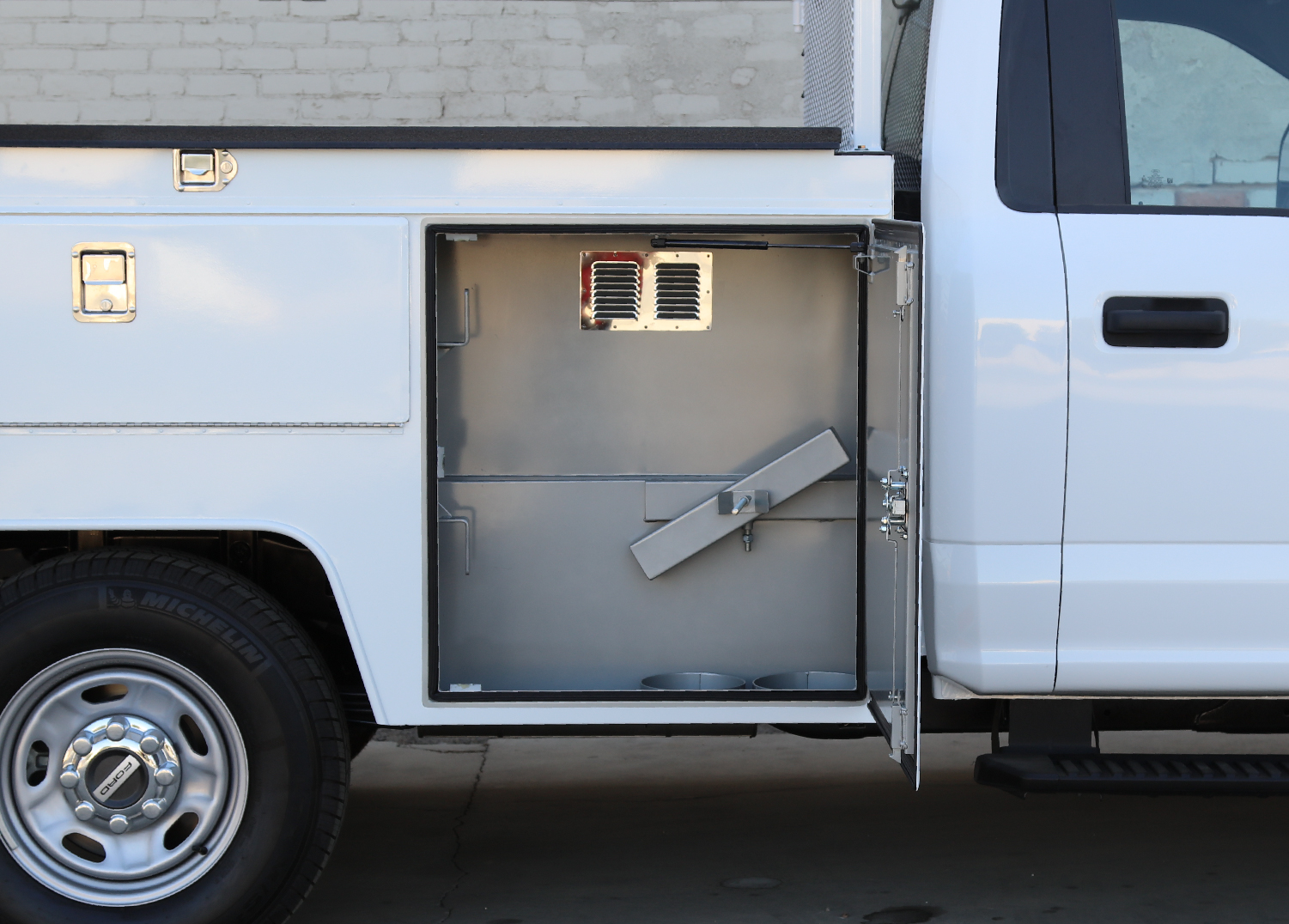 8′ Douglass Service Body with Flip Tops - Douglass Truck Bodies