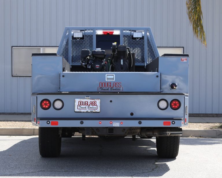 8′ Douglass Low Profile Service Body with Flip Tops - Douglass Truck Bodies
