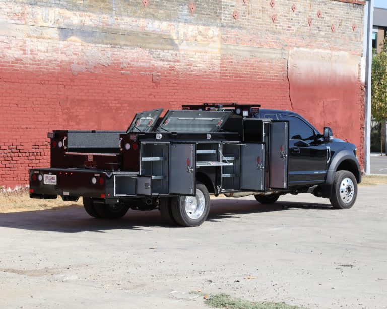 11ft Custom Douglass Service Body with built in Flip-Tops - Douglass ...